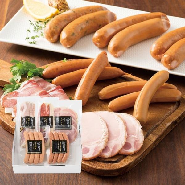 平田牧場特製のハムソーセージ全5パックです。毎日の食卓に便利な詰合せセット。大切な方へ、こだわりのハムソーセージギフトを。〇商品内容：平田牧場ソーセージ 130g×1、平田牧場荒挽きソーセージ 130g×1、三元豚プロシュート生ハム 40g...