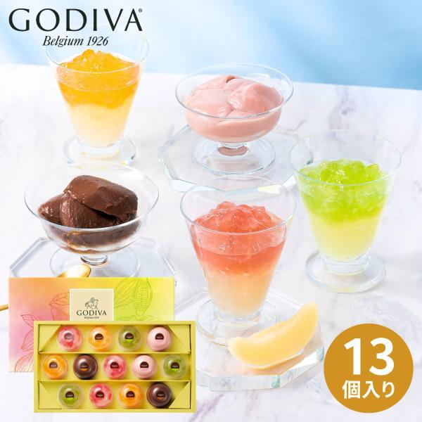 〇商品内容：カカオフルーツジュレ9個(オレンジ3個、白桃3個、ラ・フランス3個)、ムースショコラ4個(ショコラ2個、ストロベリー2個)〇箱サイズ：紙箱261×322×51mm〇8大アレルゲン：卵、乳成分〇生産地・産地：日本〇発送温度帯：常温...
