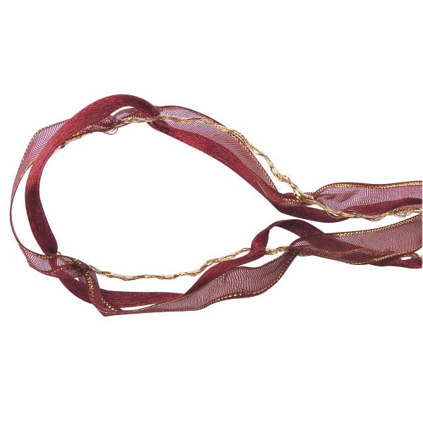 ナチュラルなひらひら感が特徴の、カラフルで華やかなワイヤー入りリボンです。形に法則性がなく、その時々の自由なアレンジを楽しめます。