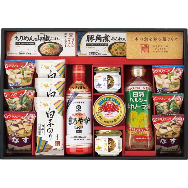 【発売日：2025年12月19日】●味香門和膳(みかどわぜん) 九州版 MKD-50KB●ごはんのお供やおかずとして大活躍の人気アイテムを揃えたもらって嬉しいギフトです。●キッコーマンいつでも新鮮九州うまくちまろやかしょうゆ450ml、キッ...