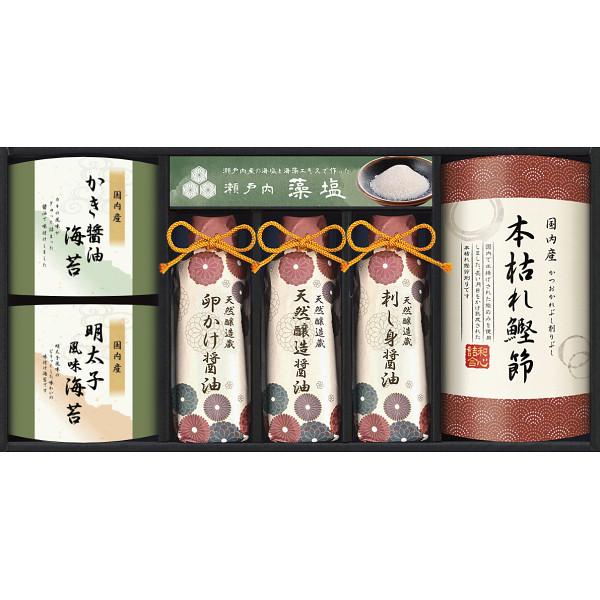 ●伊賀越 天然醸造蔵仕込み 和心詰合せ GNF-DJZ●自然の寒暖差でゆっくりと発酵・熟成させる「天然醸造」で造られたお醤油と常備しておきたい海苔や本枯れ鰹節などを詰め合わせたどなたにも喜ばれる和食ギフトです。●牡蠣醤油海苔（海苔：国産）（...