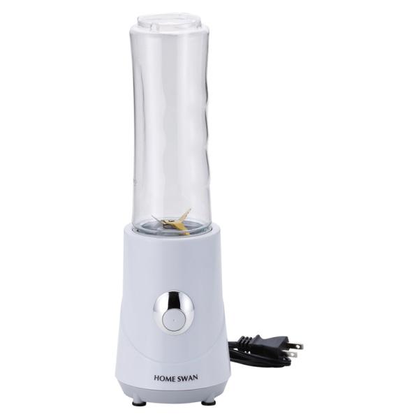 400ml容量のスリムなブレンダー商品名/HOME SWAN トライタンボトルブレンダー 400ml タイプ/ホワイト材質/回転刃:ステンレス(チタンコーティング)、 ボトル:トライタン樹脂、飲み口ふた・本体:ABS樹脂サイズ/10×10×...
