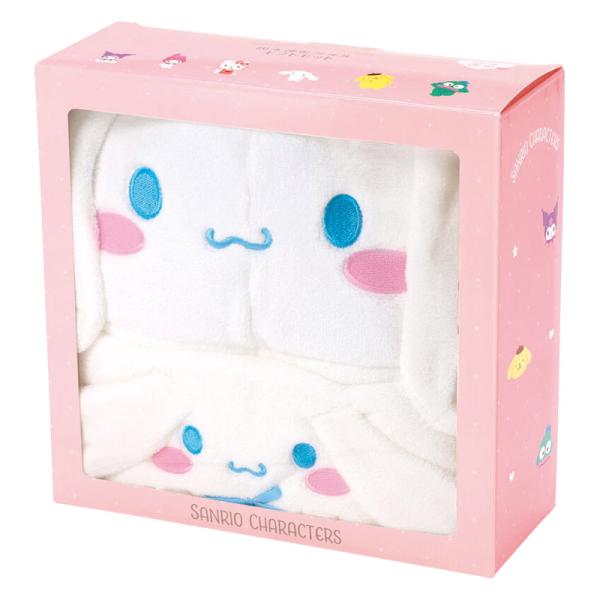 優しい肌触りのマイクロファイバー生地がしっかり吸収。吸水速乾素材のヘアドライタオルとフード付きバスポンチョのギフトセット。商品名/吸水速乾タオルギフトセット シナモロール内容/ヘアドライタオル(約1000×400mm)・バスポンチョ(約91...