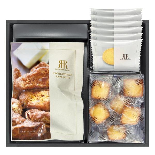 大阪の迎賓館と称されるリーガロイヤルホテル監修のガトーコレクションをご堪能ください。商品名/リーガロイヤルホテル監修 ロイヤルガトーコレクション 内容/クロワッサンラスク(シュガーバター風味)・プチフィナンシェ(プレーン)(6P)×各1、ク...