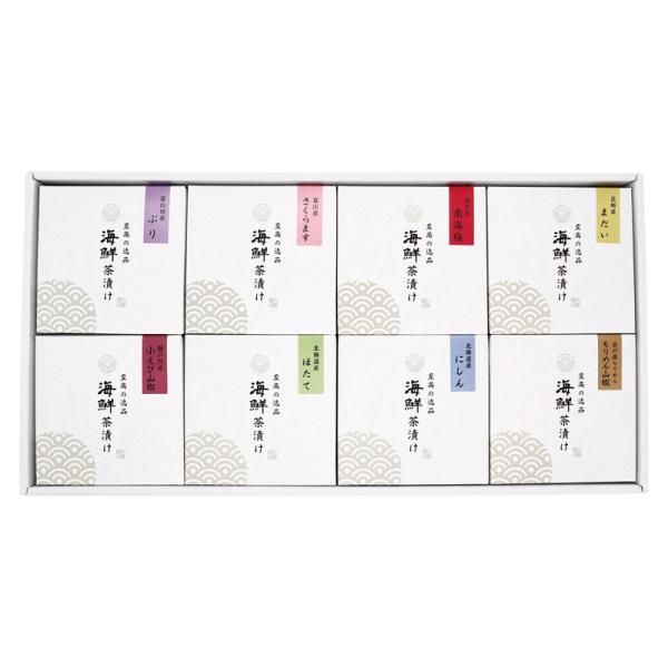 お茶漬けの具材にあう食感を追求し加工を施した産地にこだわった素材(魚介・梅干)と、なつれブランド独自のかつお節をベースにしただしつゆ、薬味(あられ、焼海苔、三つ葉)をセットにした海鮮茶漬けの詰合せです。商品名/かね七 なつれ 厳選素材だし茶...