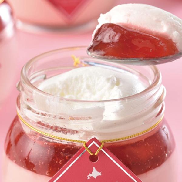 十勝橋本牧場の希少なブラウンスイス牛の生乳を使用したいちごプリン。上はクリーム、いちごソースが入っています。商品名/十勝ドルチェ 十勝いちごプレミアムプリン 内容/プリン(80ml)×6賞味期間/冷凍1ヶ月アレルゲン/乳品番/TIPIP-6...