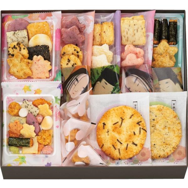 宇治式部郷の代表菓「さくら紅葉」をはじめ、春夏秋冬を表現した「源氏歌あわせ」、「月まどか」の大判せんべいの他、新商品「小粒揚げ」を詰め合わせました。バリエーション豊かなあられ、おせんべいをお楽しみ頂けます。商品名/京都 宇治式部郷 宇治源氏...