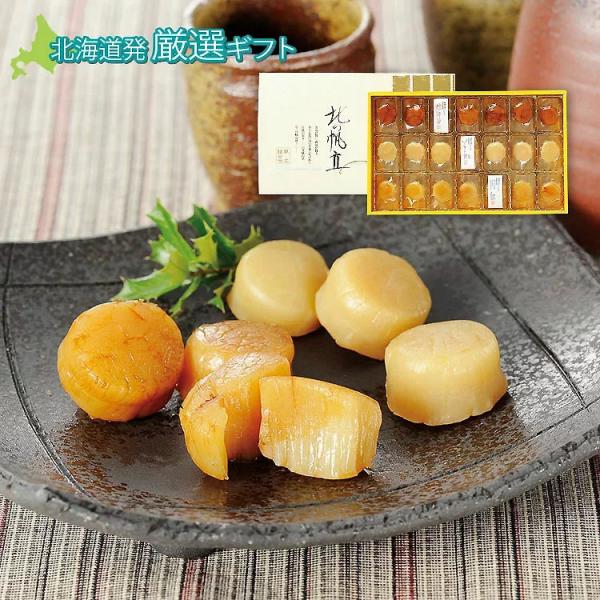 滋味豊かな帆立を上質の植物油に漬けた、帆立燻油漬や、柔らかな食感の、ソフト貝柱、帆立の旨みが存分に味わえる詰め合わせです。●帆立燻油漬　7粒●ソフト貝柱　7粒●帆立関白　　7粒商品関連ワード 珍味 おつまみ しんや 北の帆立 薫油漬内祝い ...