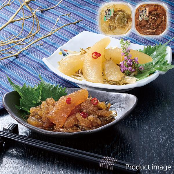 手作り製法にこだわる誉食品自慢のギフトセットです。上質な数の子「一本羽」をふんだんに使用しました。●味付け数の子ほまれ漬/180g●黒造り数の子ほまれ漬/180g商品関連ワード 海鮮 惣菜 函館製造 数の子松前漬（白・黒）セット 内祝い 出...