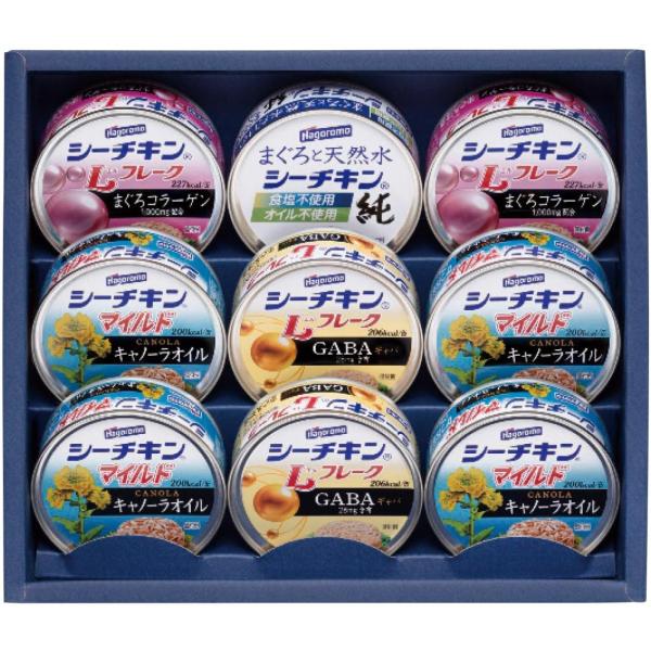 内容:シーチキンLフレークコラーゲン入り・シーチキンLフレークGABA入り各2缶・シーチキンマイルドキャノーラオイル4缶・まぐろと天然水だけのシーチキン純1缶・各70g製造生産地:日本製賞味期限:製造日より常温約1080日アレルゲン:大豆・...