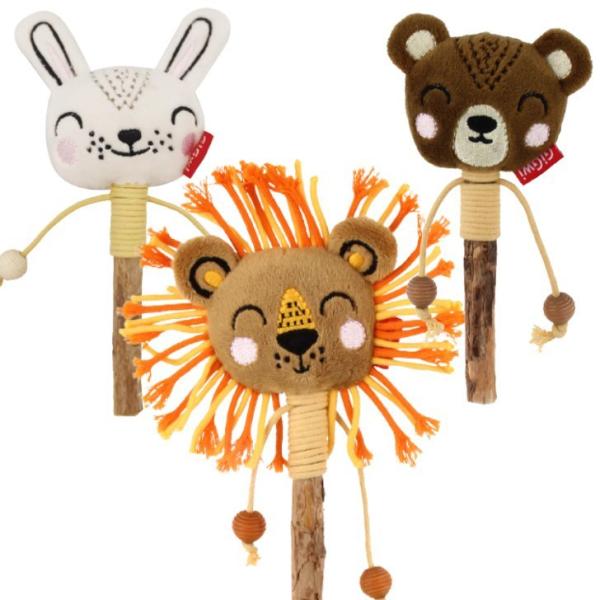 商品名：ＧｉＧｗｉ　チャームスティック型番：GW8519（ラビット）GW8520（ベアー）GW8521（ライオン）メーカ：GiGwi(ギグウィ)材　質：ポリエステル・木・マタタビスティック・マタタビサイズ(ｃｍ)：【ラビット】全長約17ｃｍ...