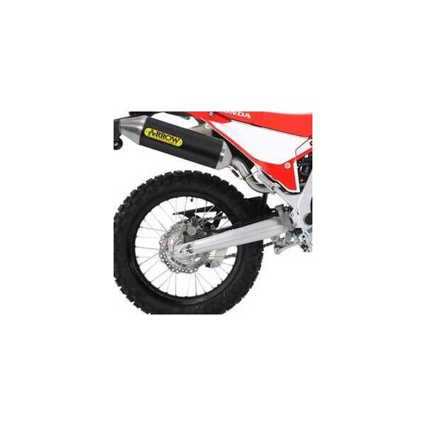 メーカー:ARROW(アロー)商品名: スリップオン Thunder ユーロ5承認型番:72528AON+72178PZサイレンサー素材:アルミダーク(ステンエンド/バッフル付属)中間パイプ素材:ステンレス適合車種:HONDA CRF250...