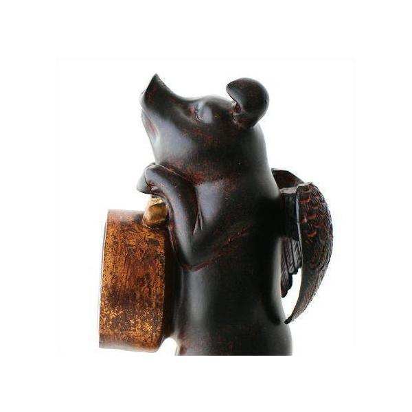 アンティーク風塗装のレトロでおしゃれな天使のブタさん置き時計ですつぶらな瞳がとてもキュートで思わずかわいいーっと叫びそうレトロな雰囲気と天使のぶたのキャラクターがとてもユニークですよ★置き時計部門でYahoo!ショッピング売れ筋ランキング続...