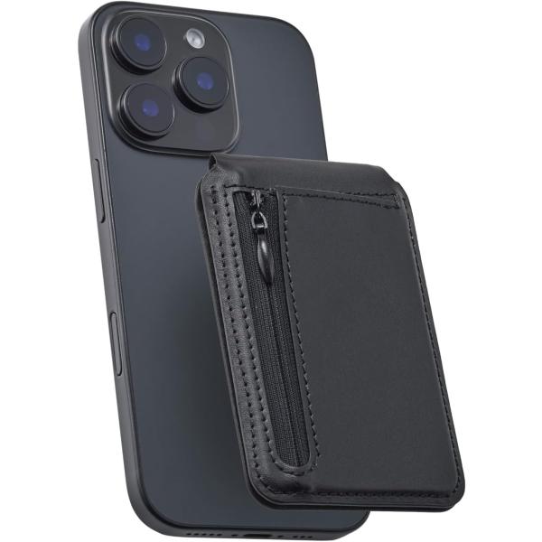 【商品概要】〜MagSafeで簡単に着脱できる、カードウォレットスタンド〜スマートフォンを縦・横どちらにも置くことができ、さまざまなシーンでも快適に動画視聴ができます。カード2枚や三つ折りの紙幣を収納できる内側ポケット。出し入れしやすく、収...