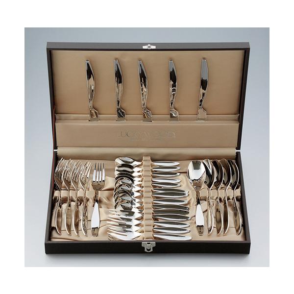 【材質】18-8ステンレス【セット内容】デザートスプーン×5　L190mm　　　　　　　デザートフォーク×5　L190mm　　　　　　　デザートナイフ×5　L215mm　　　　　　　ティースプーン×5　L136mm　　　　　　　ケーキフォー...