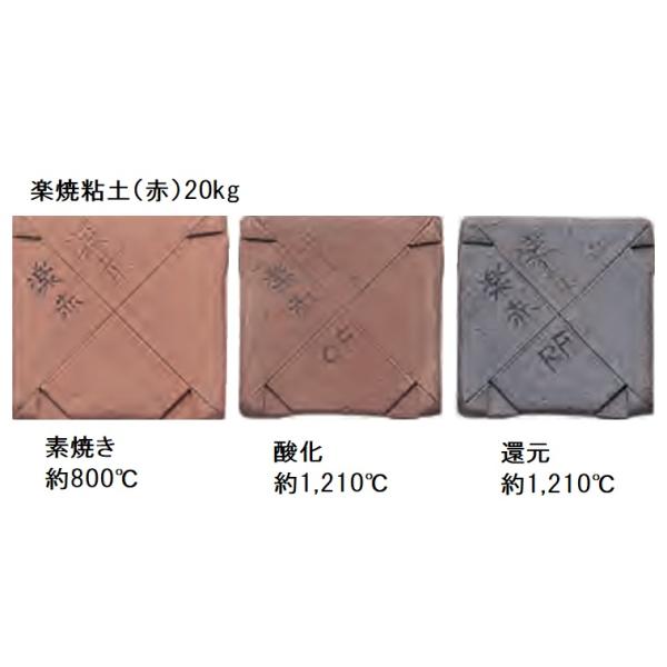 日本六古窯の信楽、瀬戸の土味。京清水焼のきめ細かな仕上がり。イメージするままに作陶を楽しめるよう、調整された陶芸用粘土です。楽焼粘土（赤）■仕様■質量　20kg●鉄分を含み、耐火度もある楽焼用粘土です。●焼成温度800〜1,000℃の範囲で...