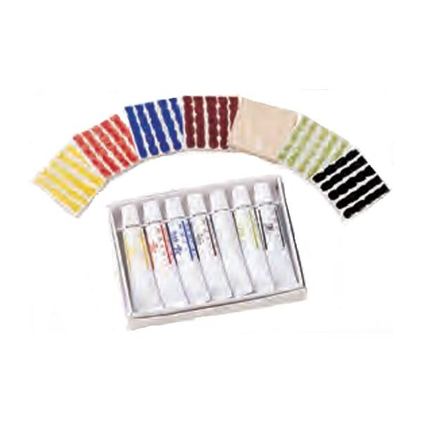 素焼き後、釉薬を掛ける前の素地に絵付けを施すことを下絵（したえ）、釉薬を掛けた本焼き後の素地に絵を描き、再び焼成することを上絵（うわえ）と呼びます。■セット内容■黄、赤、青、茶、白、ひわ、黒〇各17g〇焼成温度　楽焼（800℃）〜本焼（13...