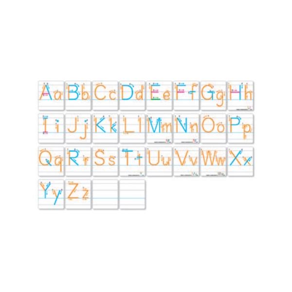 1枚ワイド22cmの大型サイズ。表面ホワイトボードなので、何度も使用できます。●大きさ／(Ｗ)22×(Ｄ)25×(T)0.3cm(1枚) ●質量／1.3kg(一式)●材質／発泡樹脂、磁石●セット内容／　アルファベット 26枚、無地カード 2...