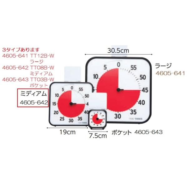 ●大きさ／(W)19×(D)19×(H)3cm●質量／約360g●電源／乾電池単3形×2本(別売)●計測可能時間／1分〜60分●アラーム／終了時アラームON/OFF機能付 ●付属品／ドライイレーズカード★本体裏面に磁石が付き、スチール黒板に...