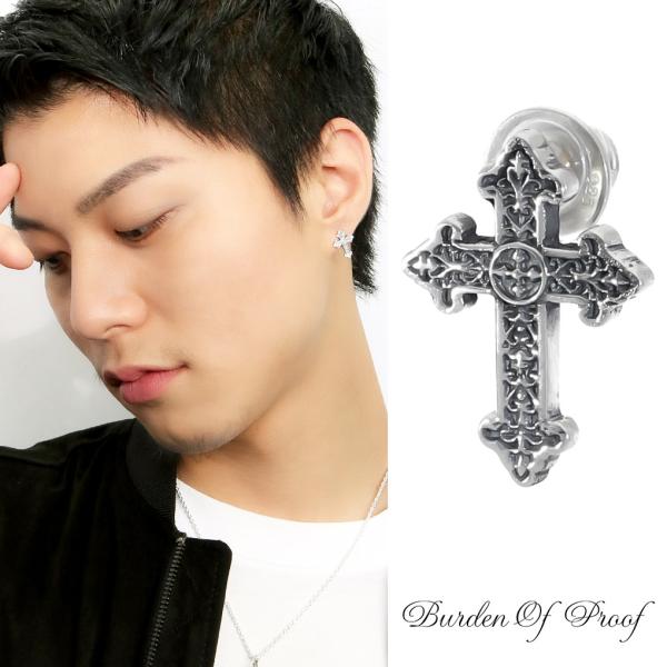 【BURDEN OF PROOF/バーデンオブプルーフ】メンズ ブランド ピアス商品データ・商品番号 [BOFP-272]・素材 シルバー925、K18(ポスト)・重量 約1.2g(1個あたり)・大きさ(ポスト含まず)　縦 約15.4mm　...
