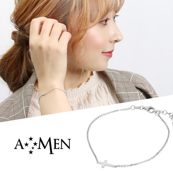AMEN アメン アクセサリー ブレスレット シルバー スターリングシルバー シルバー925 レディース クロス チェーン※こちらの商品は受注制作となります。お届けに3週間〜1ヶ月前後頂きますのでご了承下さい。※受注制作品につきましてはご注...