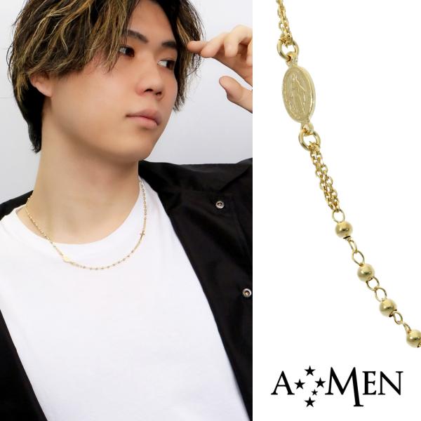 AMEN アメン アクセサリー ネックレス ペンダント シルバー スターリングシルバー シルバー925 メンズ マリア メダイ クロス 十字架 ロザリオ※受注制作品につきましてはご注文後のキャンセル、商品の返品・交換はお受けすることができま...