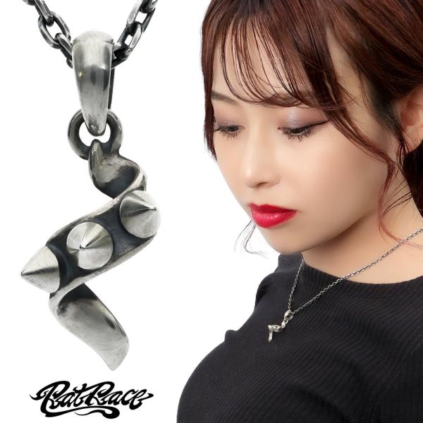 RAT RACE ラットレース ネックレス ペンダント シルバー スターリングシルバー シルバー925 メンズ レディース スタッズ スパイク リボン Studs on Ribbon Top スタッズオンリボントップ 商品番号 [FRAT-...