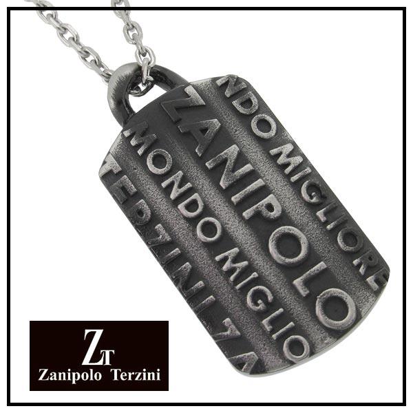 【Zanipolo Terzini/ザニポロタルツィーニ】メンズ ブランド ネックレス「ZANIPOLO MONDO MIGLIO」の文字が浮き彫りで書かれたサージカルステンレスネックレスです。ブラックカラーコーティングにより味わい深い色合...