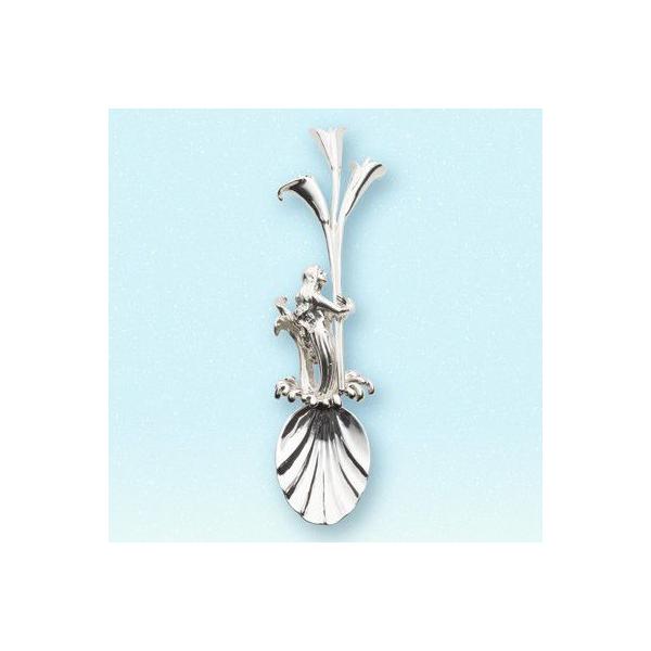 貝から誕生したマーメイドは、お誕生をイメージしています。両手にカラーの花束を抱えたマーメイドは物語の1ページの様です。『幸せをすくいとる…』といわれるスプーンですので、ご出産のお祝いにも最適です。＊スプーンにお名前や、記念日、メッセージ等の...