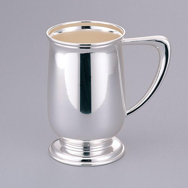 商品名：ビールジョッキ 500ccサイズ：W135*φ85*H135容量　： 500cc材質　： 黄銅生地純銀メッキ仕上げ：銀地仕上げクリアライト加工包装　： ギフトボックス入り産地　： 日本新潟県燕市納期　： 受注製作商品に付き15日前後...