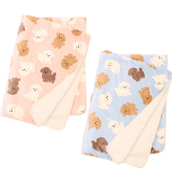 ☆こちらの商品は、サイズが大きいためラッピングはできません。 プードルがいっぱいとっても肌触りの良いブランケット。程よいマルチサイズはお部屋でくつろぐ時にぴったり!!Size：約100×140センチ素材：ポリエステル注意事項 ※モニターによ...