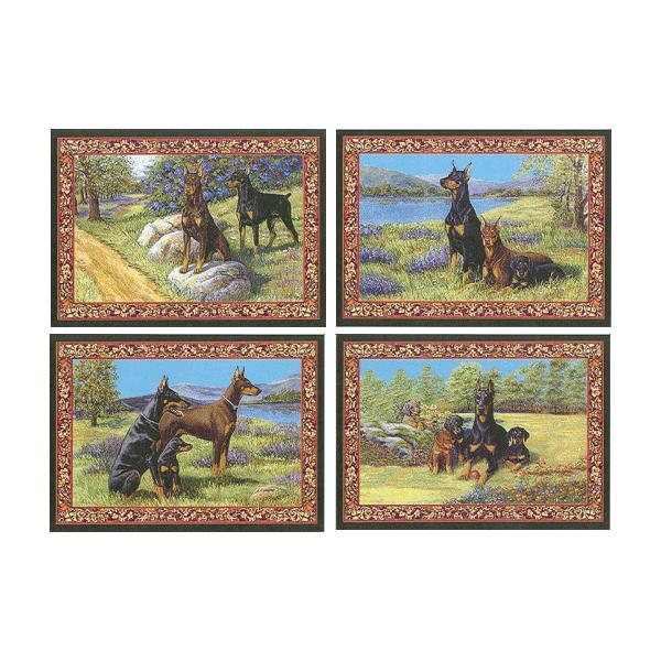 アメリカのブリーダーさんがお送りする自信作！テーブルランナーとマッチするプレースマット4枚セット。精密に織り上げられたプレースマット。額に入れて壁に掛けたり、アイディア次第で色んな所に飾っていただけます。サイズ：約　W30 x H45cm　...