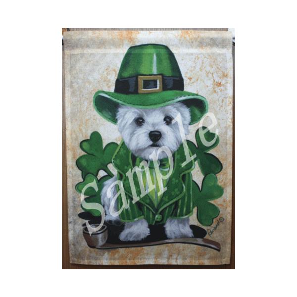 アメリカンＳｉｚｅの大きなハウスフラッグです。　　お家の中でタペストリーのように飾るとお部屋が華やかになります。ガーデンフラッグの約6枚分の大きなサイズ!!　縫い目もしっかりしていて、両面同じ絵柄です。タイトル　West Highland ...