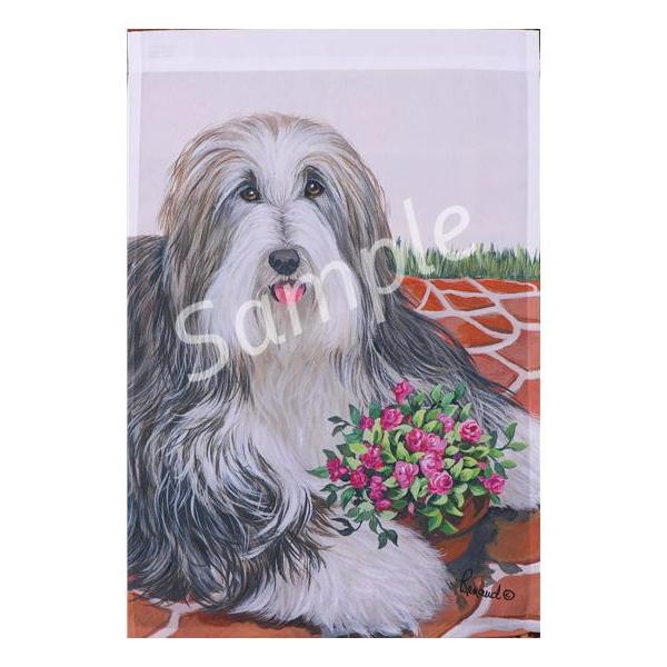 お庭やお部屋の中を華やかにしてくれるガーデンフラッグです。お庭・ベランダ・玄関まわりなどにはためかせても、お家の中でタペストリーのように飾ったり、小窓のカフェカーテンのかわりに…大きすぎず小さすぎないサイズなので色んな場所に飾っていただけま...