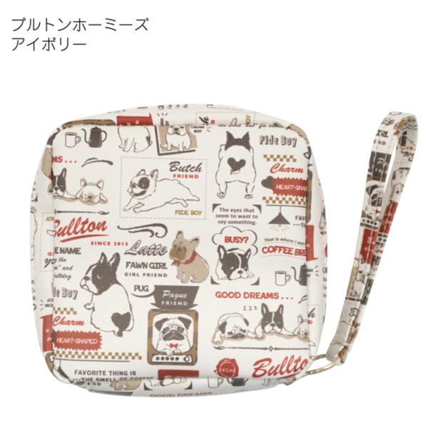 マチが広がっていっぱい入る♪ブルトンと仲間たちがいっぱいのイラストが可愛い、整理整頓しやすいスクエア型ポーチ!!内側にはポケット付き。素材：表側 ポリウレタン　裏側 ポリエステルSize：約12×12×3.5cm生産地：中国注意事項※モニタ...