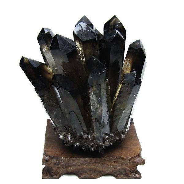 ■商品名：黒水晶 ブラッククォーツ クラスター ■商品ID：t802-6272 ■商品重量：約 834g ■商品サイズ：  高約:120mm   横約:125mm  厚約:110mm