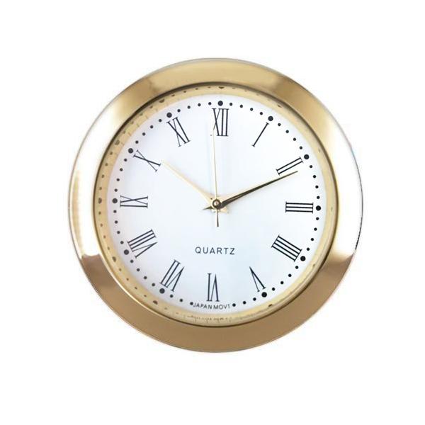 はめ込み式のミニクロックお客様お手持ちの素材と組み合わせて使用できる時計パーツになります。◆商品品番：NKWG-124◆文字板白色、ローマ数字、ゴムパッキン付き◆モニター電池付（SR621SW,SR626SWに対応した電池ホルダーです。）※...