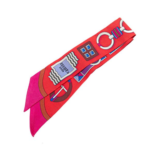 ■商品情報[管理番号]1-0198084[ブランド]エルメス（HERMES）[対象]レディース[カラー] レッド シルバー マルチカラー[シリーズ]CARRE EN BOUCLES カレ アン ブックル[ライン]ツイリー[素材]シルク [サ...