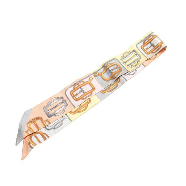 ■商品情報[管理番号]1-0215124[ブランド]エルメス（HERMES）[対象]レディース[カラー] グレー ブラウン マルチカラー[シリーズ]Bouclerie d Attelage アトラージュのバックル[ライン]ツイリー[素材]シ...