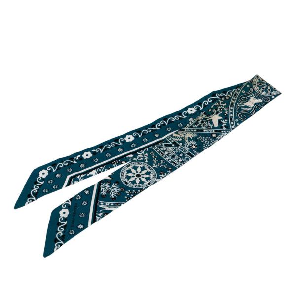 ■商品情報[管理番号]1-0229960[ブランド]エルメス（HERMES）[対象]レディース[カラー] ブルー ホワイト ブラック[シリーズ]Peuple du Vent 風の民[ライン]ツイリー[素材]シルク [サイズ]W約84cmxH...