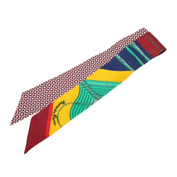 ■商品情報[管理番号]1-0239904[ブランド]エルメス（HERMES）[対象]レディース[カラー] レッド マルチカラー[シリーズ]CLIC CLAC MODERN CANNAGE[ライン]ツイリー[素材]シルク [サイズ]W約84....