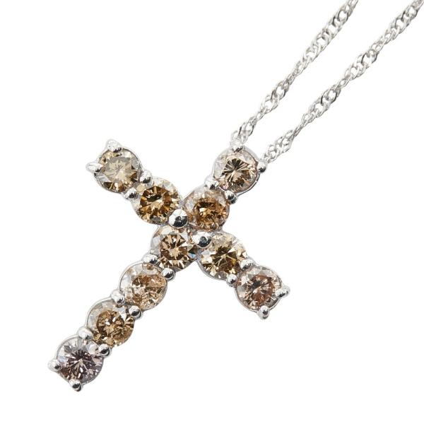 ■商品情報[管理番号]1-0247097[対象]レディース[重量]約2.1g[素材]K18WG ホワイトゴールド [サイズ]全長：約42cmトップW約15.2mmxH約19.1mm[中石石目]ダイヤ:1.00ct[付属品]付属品なし[状態・...