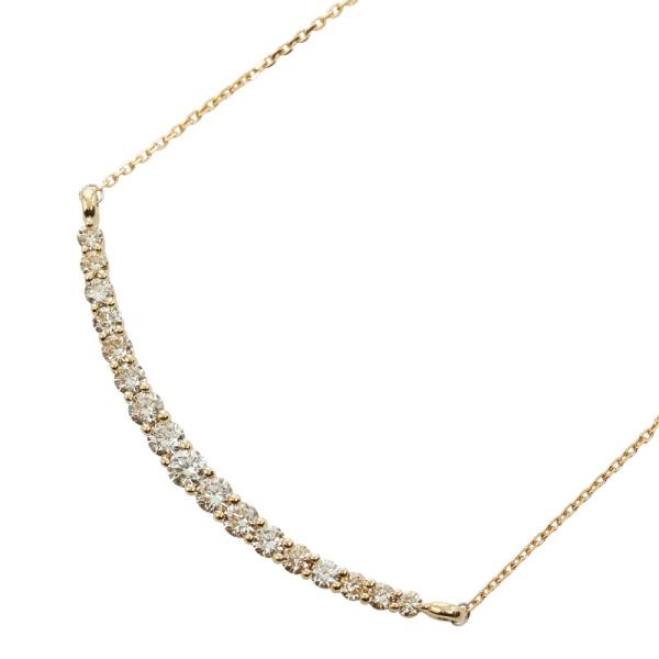 ■商品情報[管理番号]1-0248507[対象]レディース[重量]約2.7g[素材]K18YG イエローゴールド [サイズ]全長：約47cmトップW約8.8mmxH約38.9mm詳細備考：アジャスター付[中石石目]ダイヤ:0.60ct[付属...