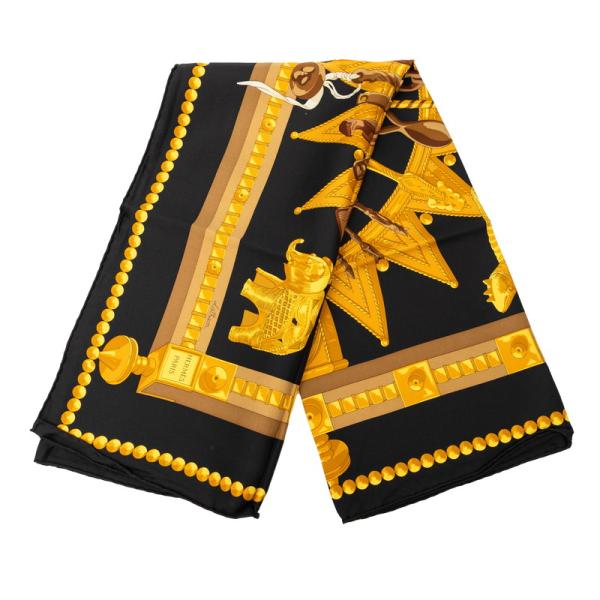 ■商品情報[管理番号]1-0251195[ブランド]エルメス（HERMES）[対象]レディース[カラー] ブラック マルチカラー[シリーズ]CUILLERS D'AFRIQUE フリカのスプーン[ライン]カレ90[素材]シルク [サイズ]W...