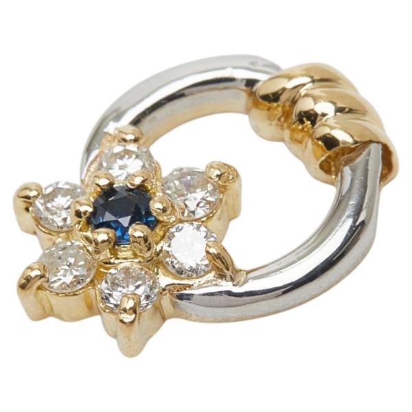 ■商品情報[管理番号]1-0256031[対象]レディース[重量]約0.9g[素材]K18YG イエローゴールド Pt900 プラチナ 金ベースコンビ [サイズ]トップW約8.4mmxH約11.2mm詳細備考：中央空洞部分(カン)：H2.6...