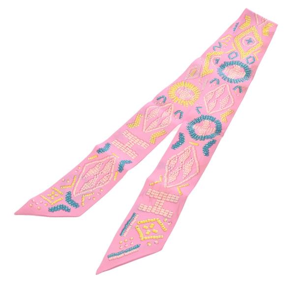 全長:約86cm　W:約5cmシルク100％　マルチカラー付属品：なし 状態ランク:中古品 AB程度良好。一般的な中古品で細部には使用感、傷、汚れなどありますが程度良好な商品です。外装状態:汚れ、シミ、シワ、スレなど少々使用感がございます。...