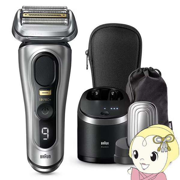 ブラウンシリーズ9 Pro+ 9587cc-V 電気シェーバー 6in1全自動プレミアムアルコール洗浄器＆美顔器ヘッド付き マットシルバー■電源方式：充電式（お風呂剃り対応）※充電しながらの使用はできません■使用可能電圧：AC100-240...
