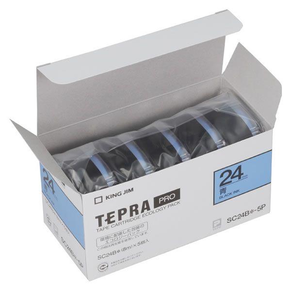 テープが5個入ったエコパック。包装材を減らし、環境にやさしい セットにしました。●テープ幅：24mm●テープ長さ：8m●テープ色：青※記載は商品仕様の一部です。仕様説明不足等の理由での返品はできません。特に適合等は必ずご確認ください。