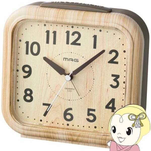 ・秒針は滑らかに動きます。・目覚まし時計として利用可能な電子音アラーム・スヌーズ付き・インテリアに合わせやすい木目調塗装■本体サイズ：高さ137ｘ横幅140ｘ奥行70(mm)■重さ：220(g)■電源：単3形乾電池ｘ１個 (電池別売)■主な...