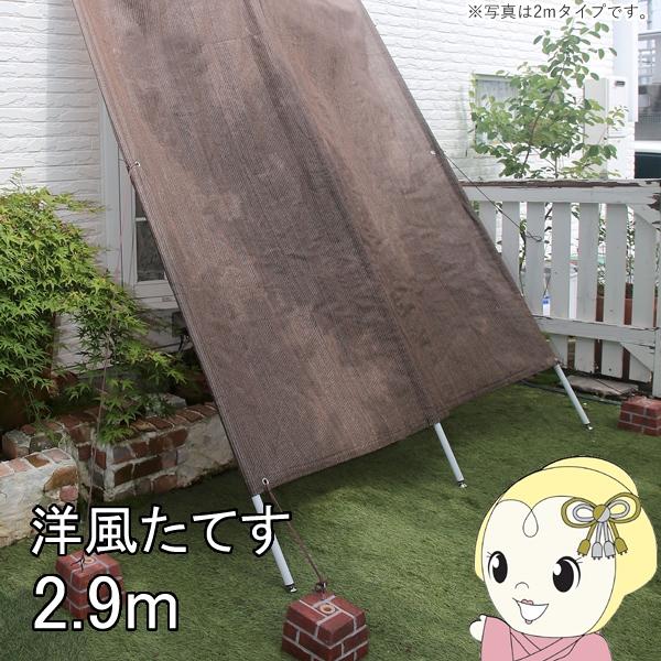 簡単設置で日差しを防ぐ「洋風たてす」■色：ブラウン■サイズ：幅290cm×高さ260〜300cm■重量：約4.8kg■素材支柱：スチール:エポキシ樹脂粉体塗装帆布：ポリエチレン■セット内容帆布：1枚支柱：4本固定用紐：4本※レンガブロックは...